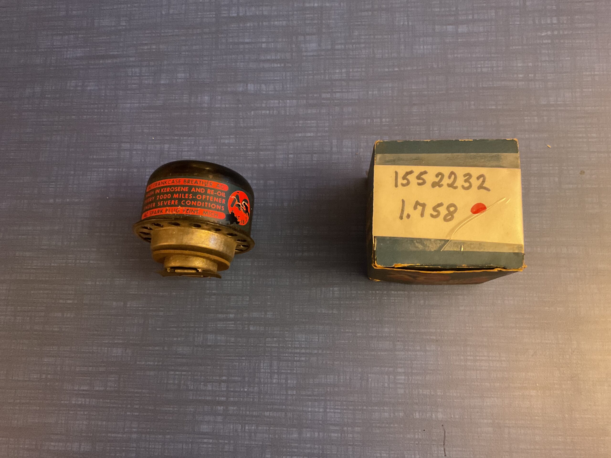 1938 - 1974 NOS Engine Valve Cover Oil Filler Breather Cap FB- 7 GM ...